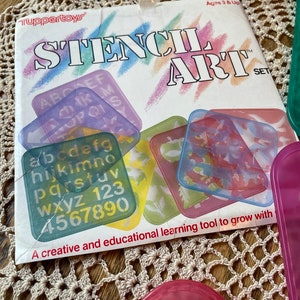 Eight Vintage Tupperware Stencil Art Set Complete - Etsy