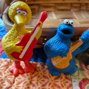 Fun Vintage Set of 4 Sesame Street Toy Figures With Instruments - Etsy