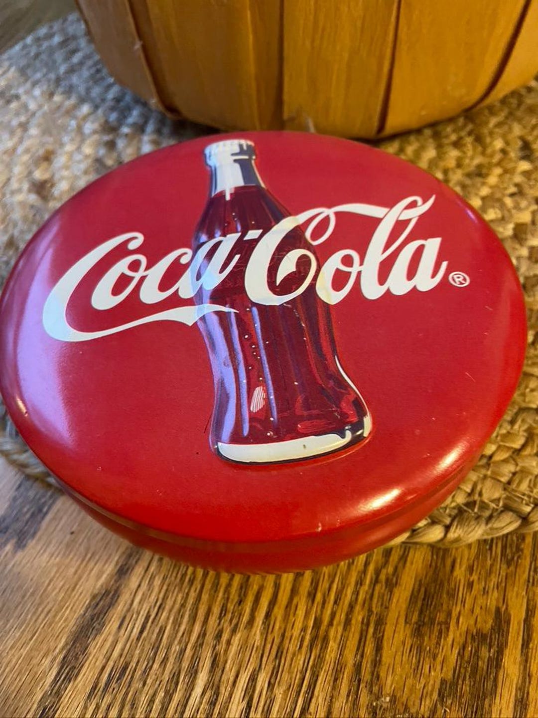 Vintage 1995 Round Coca Cola Candy Tin - Etsy