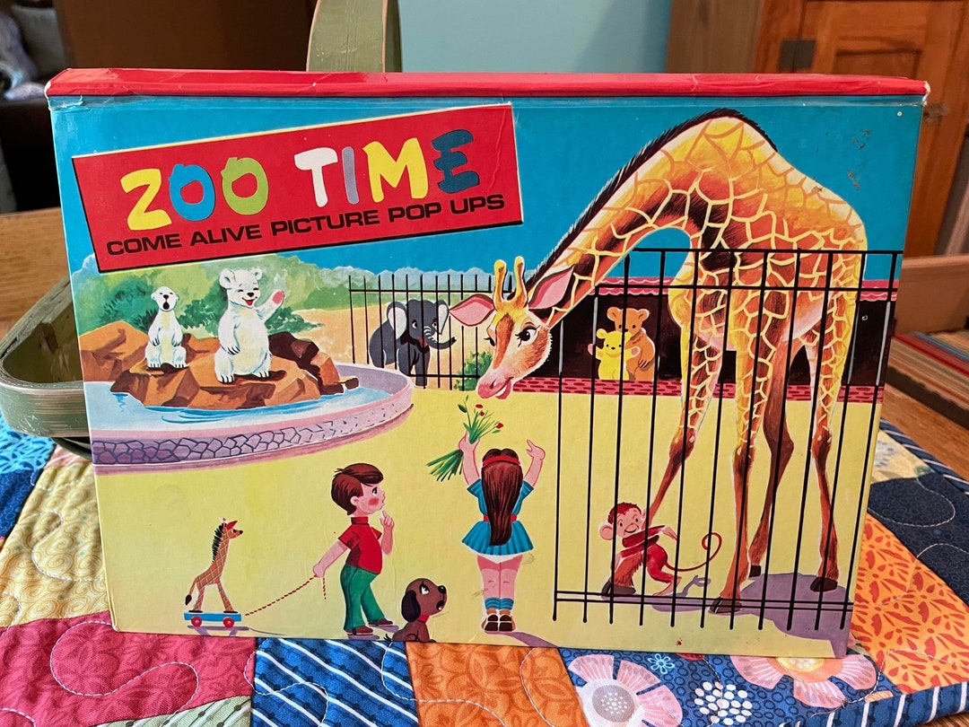 Very Fun Vintage Zoo Time Pop up Book as Is - Etsy