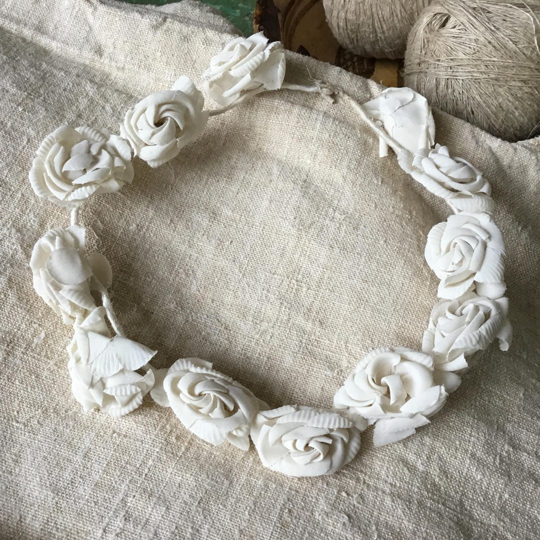 French Fabric Roses Floral Headdress Vintage Wedding Crown - Etsy