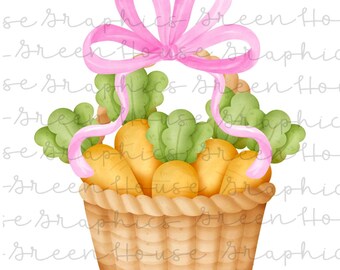 Preppy Easter Basket Baby Girl Easter Basket PNG Pink Coquette PNG ...