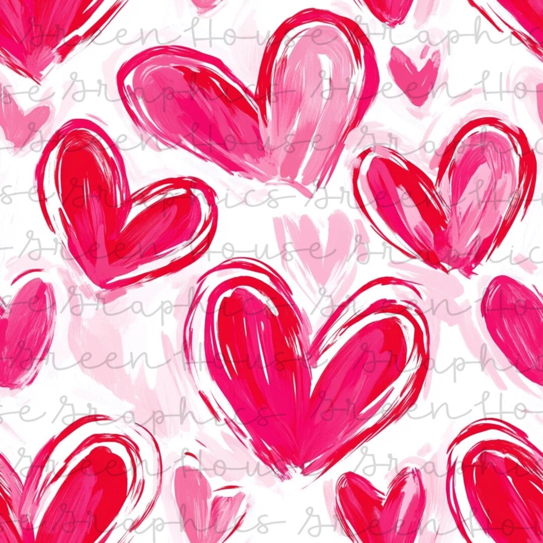 Pink Hearts Pattern Valentines Day Heart Pattern PNG Valentines Day PNG ...