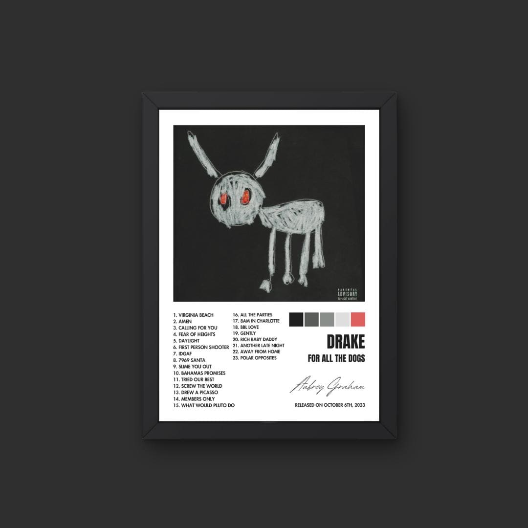 Drake Album Cover Poster, for All the Dogs. - Etsy