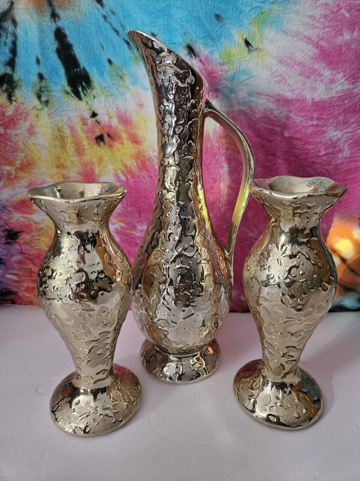 Weeping Gold Pottery 22k Bud Vase With Scalloped Edge 6 Tall - Etsy