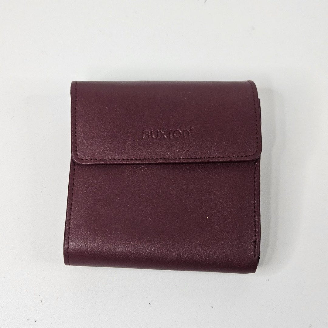 Vtg. BUXTON Red Wallet Accordion Multi Credit Card Coin Purse Snap ...