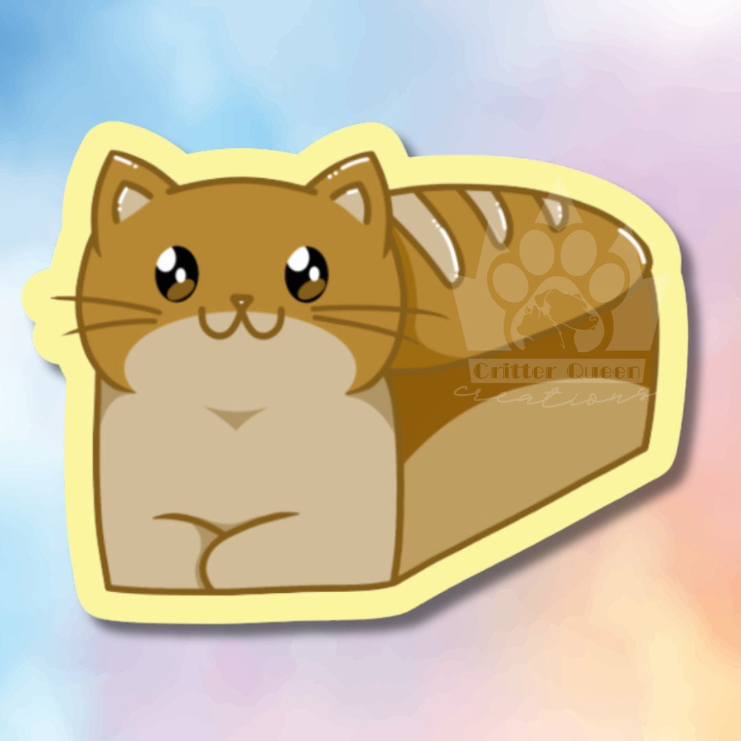 Loaf Cat Vinyl Waterproof Cute Sticker - Etsy