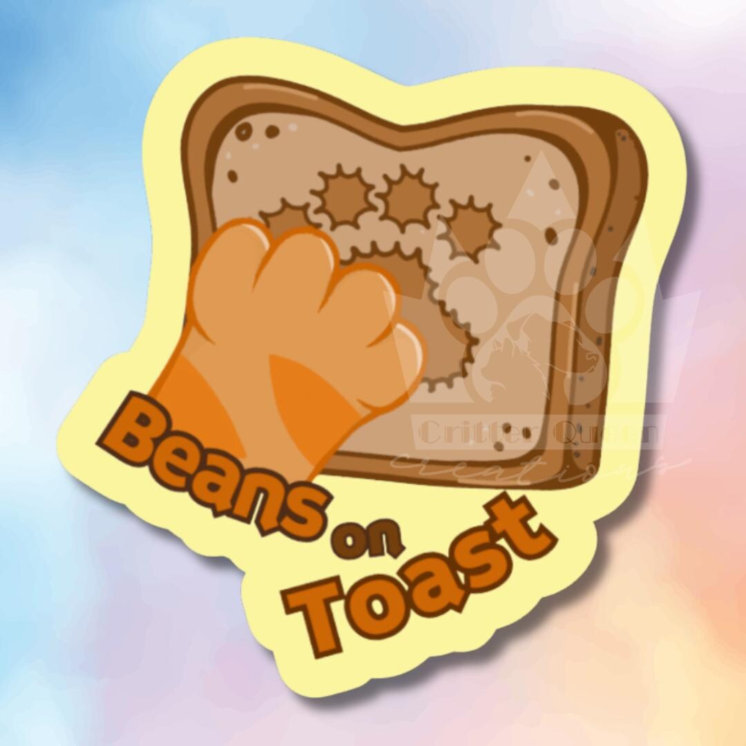 Beans on Toast Vinyl Waterproof Cute Sticker - Etsy