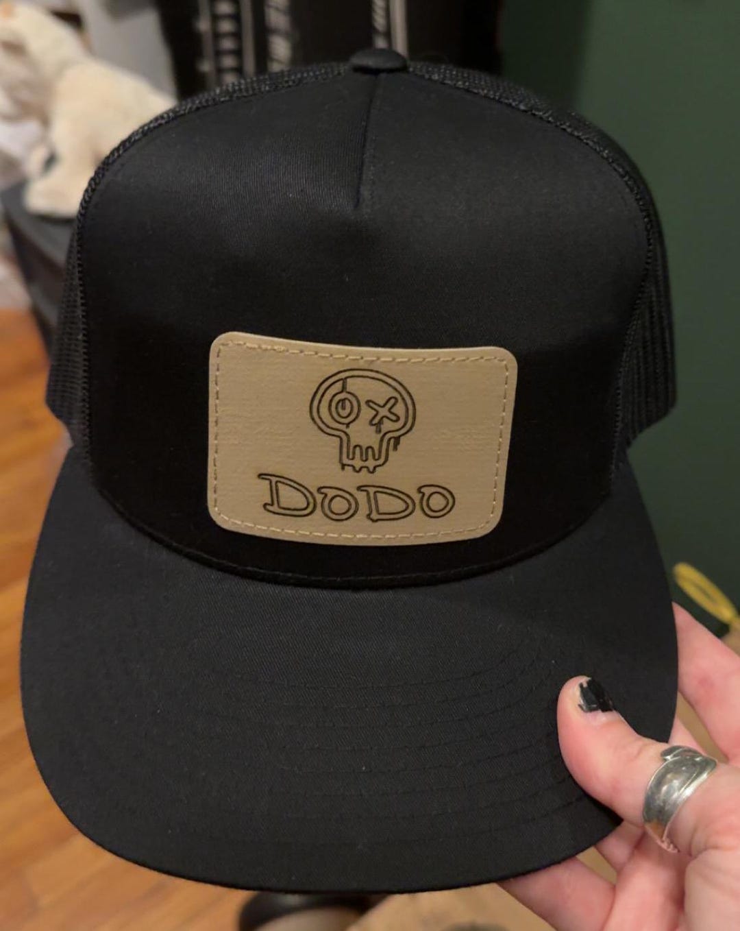 Dodo Leather Patch Trucker Hat - Etsy