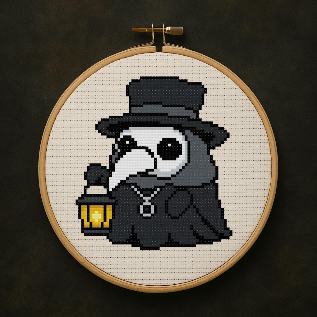 Plague Doctor Cross Stitch Pattern - Etsy