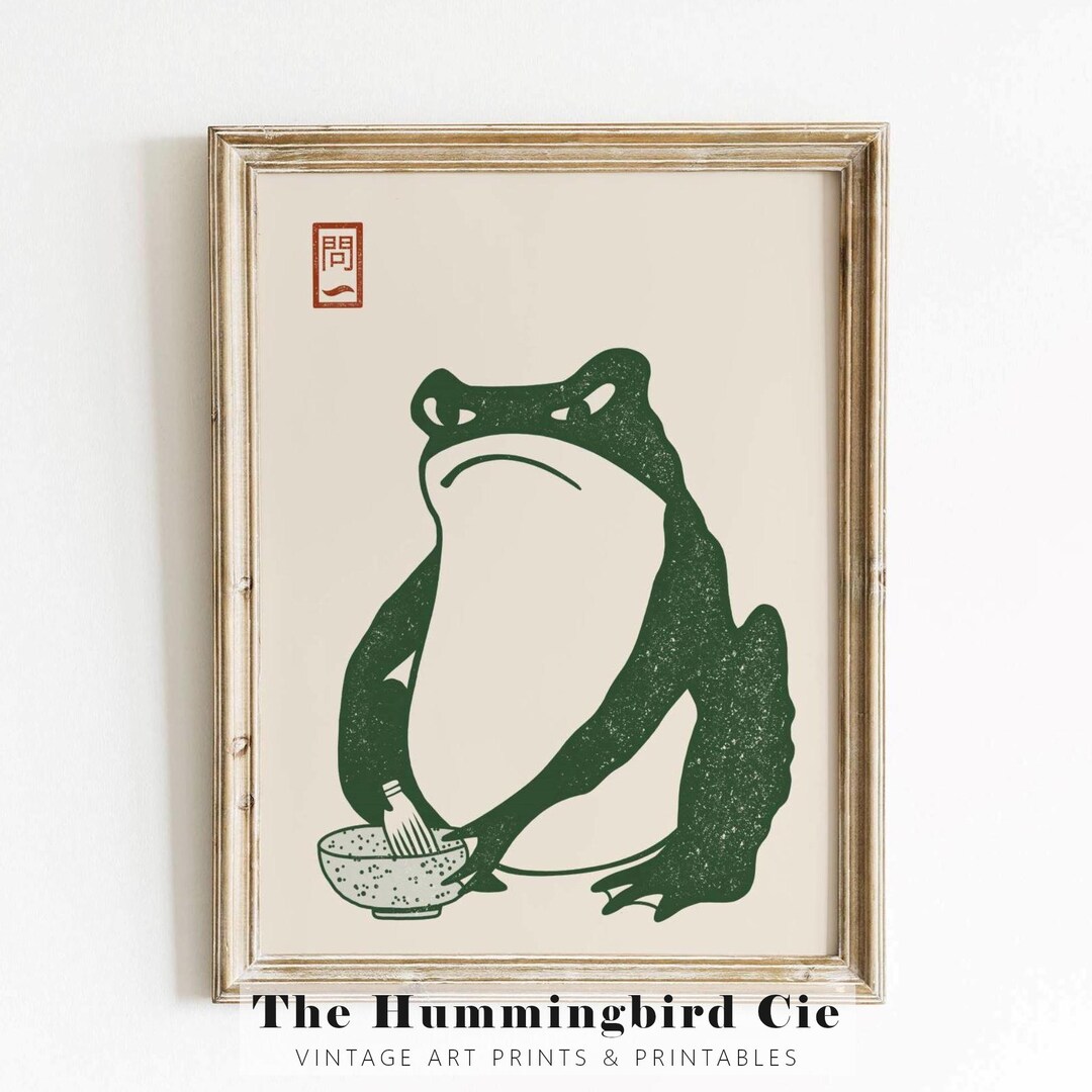 Matsumoto Hoji, Japanese Frog - Vintage Reproduction Art Print ...
