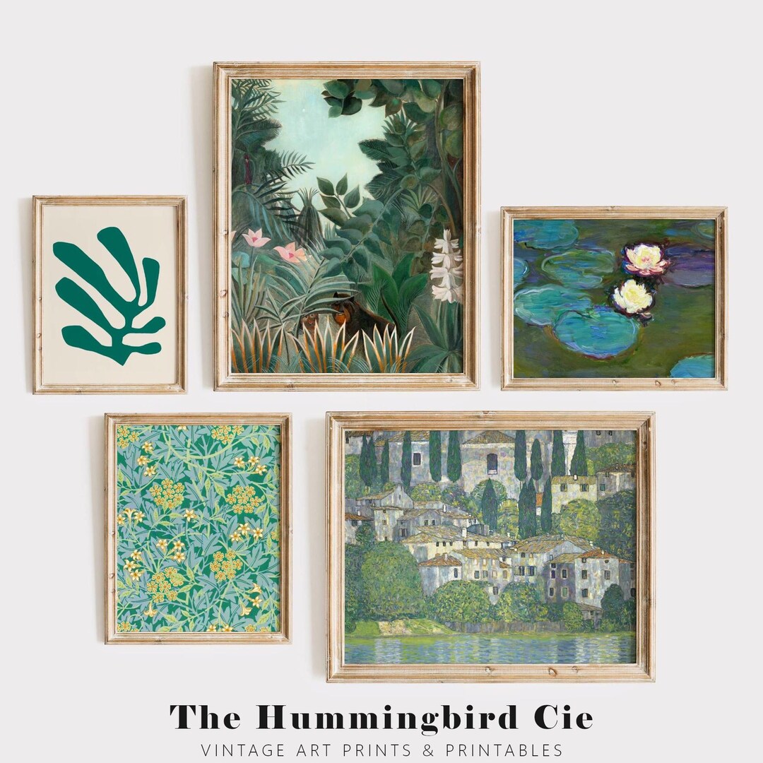 Naive Art Gallery Set, Antique Reproduction Illustration Set, Rich ...