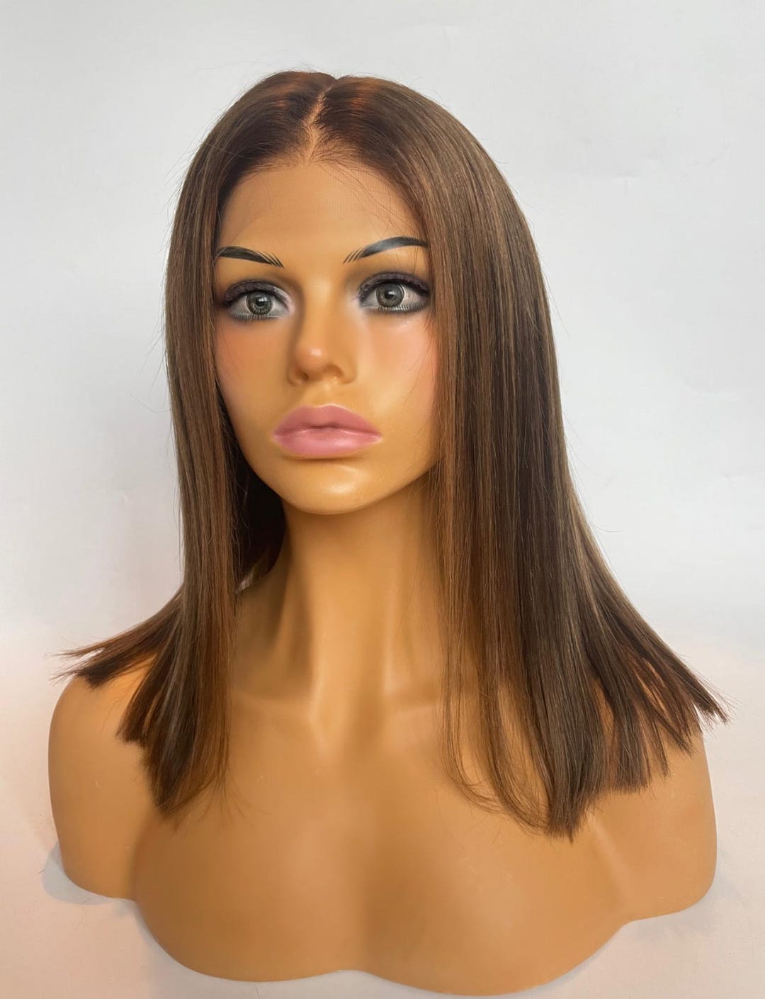 Luxury Custom Brown Slight Balayage Chestnut European Virgin Human Hair ...