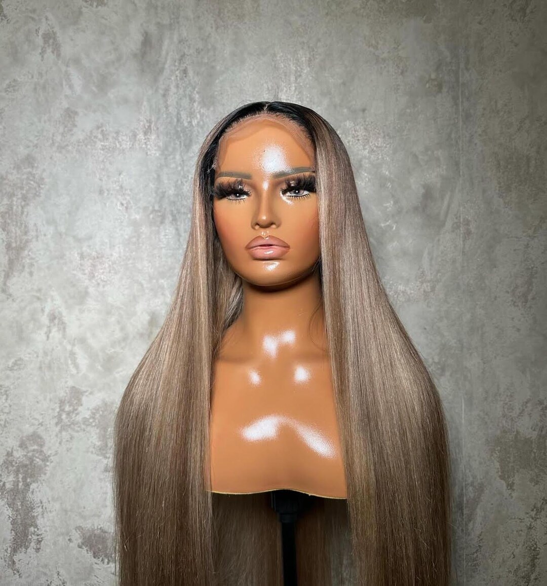 Jannet Custom Highlighted Body Wave Curl Moose Chocolate Brown Virgin ...