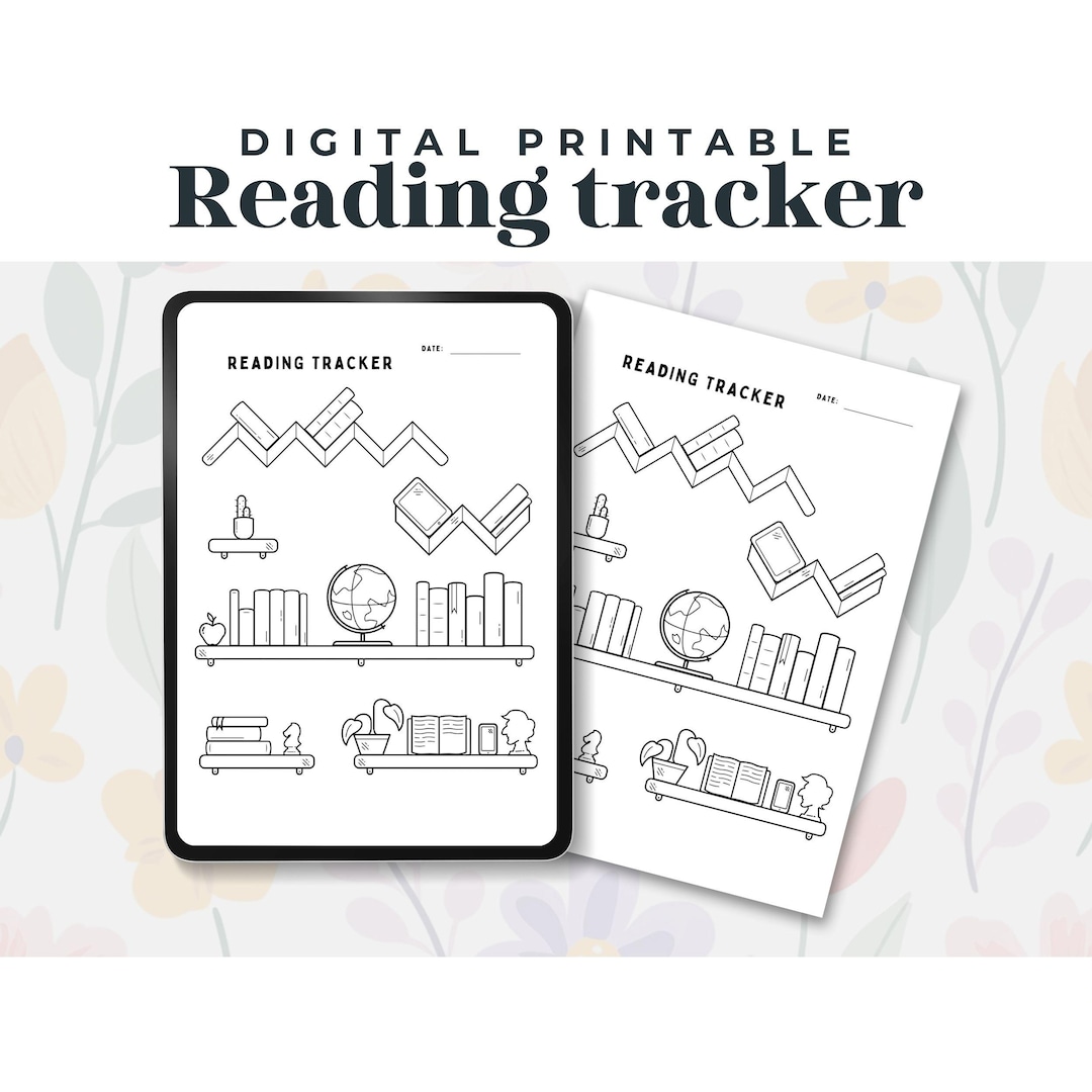 Reading Tracker, PRINTABLE Journal Page, Planner Page, Book Journal ...