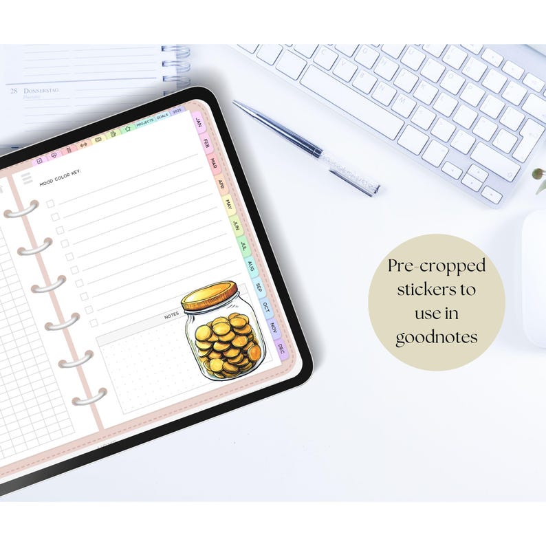 Money Digital Planner Stickers, Goodnotes Finance Stickers, Png ...