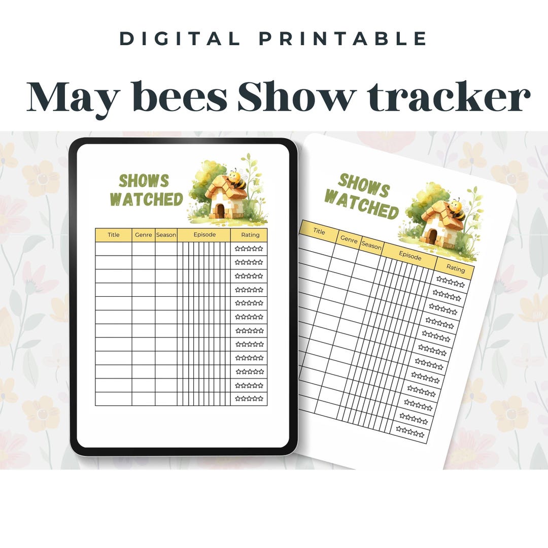 May Bees Show Tracker Printable, Tv Television Programmes , Digital ...