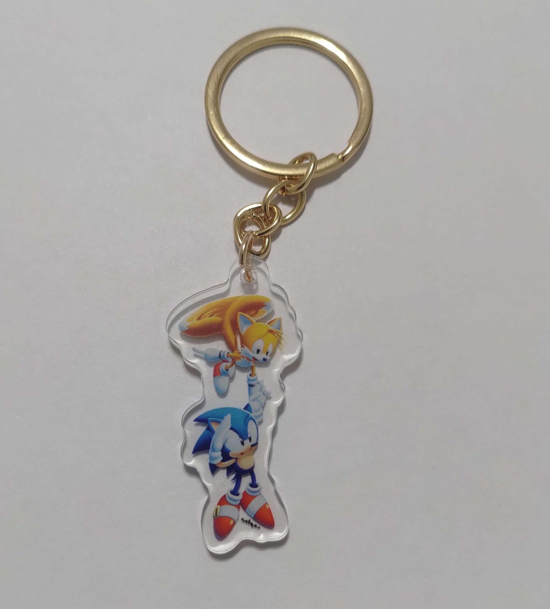 Small Sonic and Tails Double-sided Key-chain (50.8 Mm) - Etsy