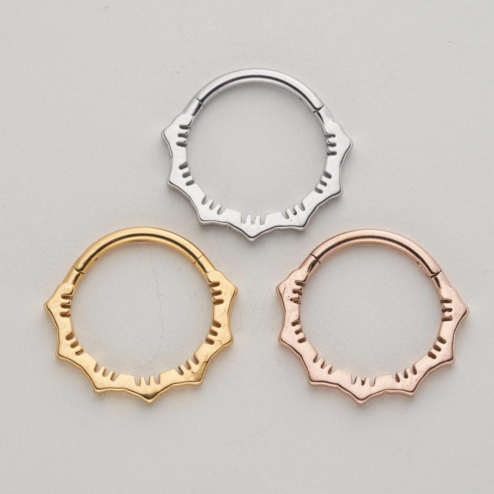 Lotus Flower Hinged Septum Ring 16g (1.2mm) Surgical Steel Grade - Etsy