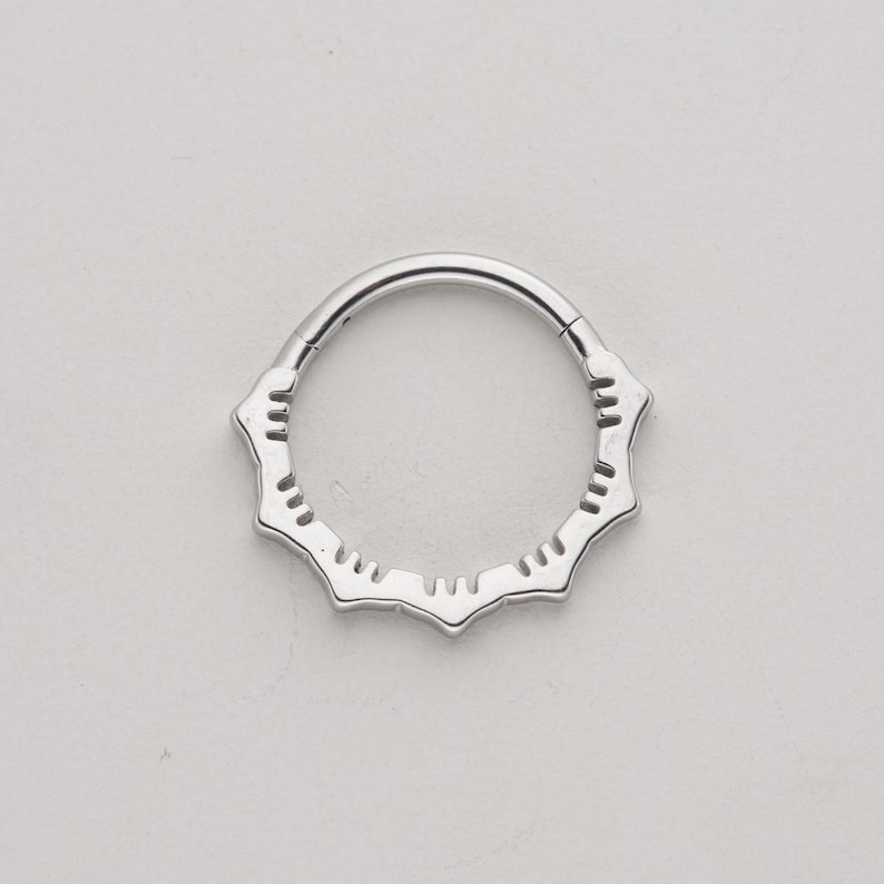 Lotus Flower Hinged Septum Ring 16g (1.2mm) Surgical Steel Grade - Etsy
