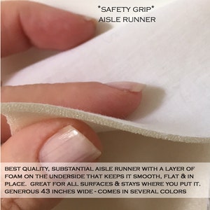 Non Slip Aisle Runner not SHEER Paper or CHEAP Vinyl, Exclusive Safety ...
