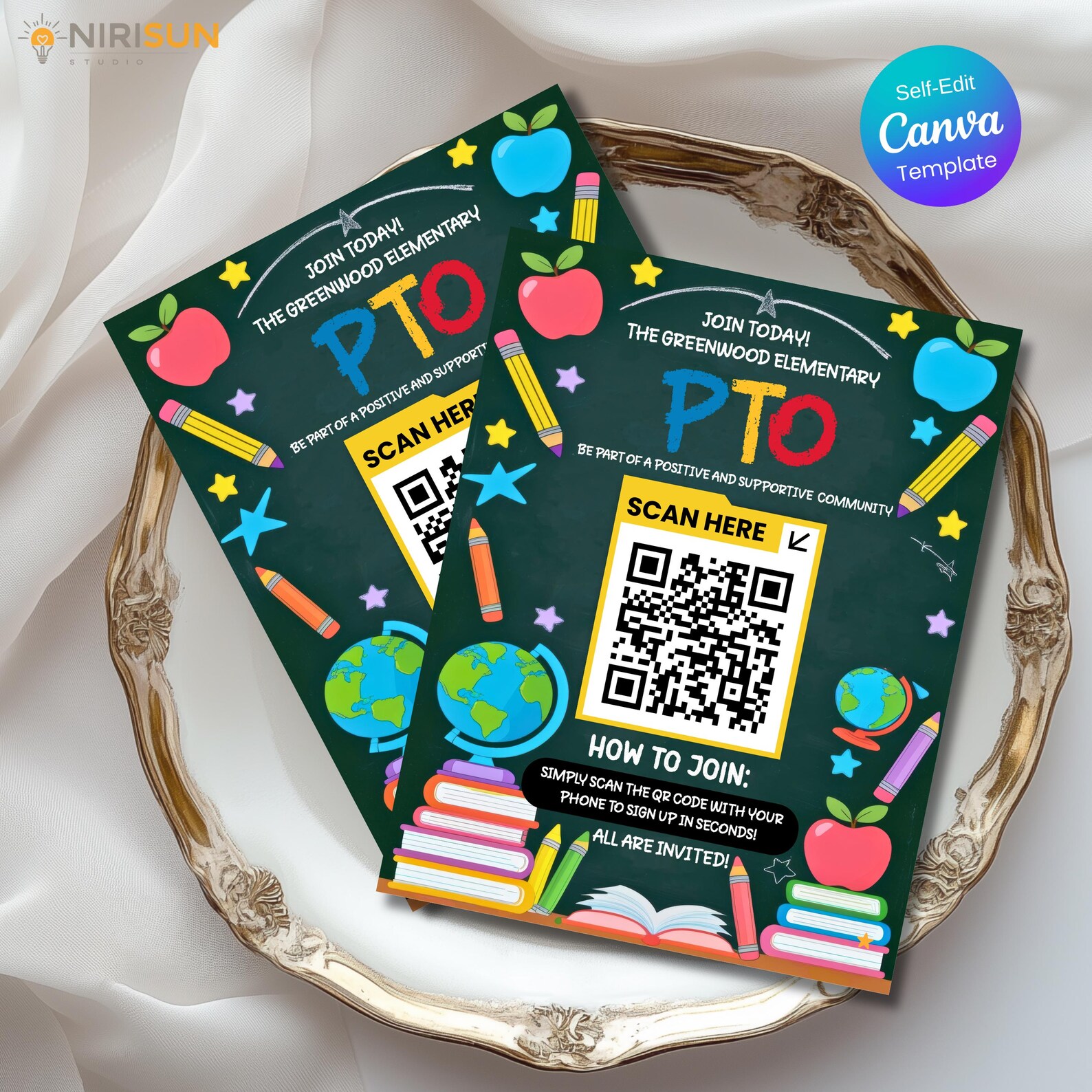 Editable Join the PTO Flyer Canva Template, Back-to-school Parent ...