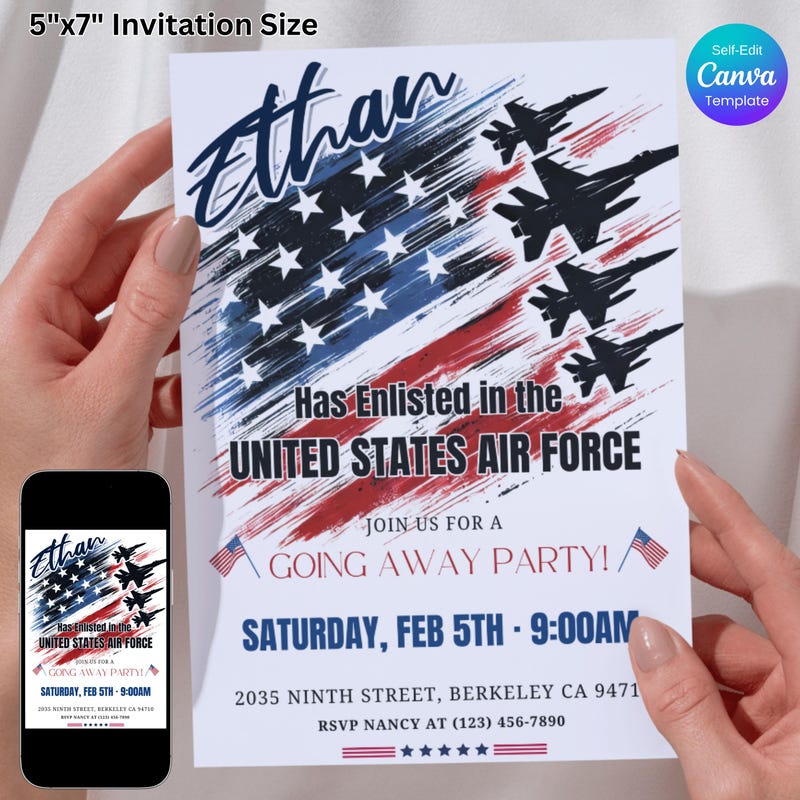 Airforce Invitation - Etsy