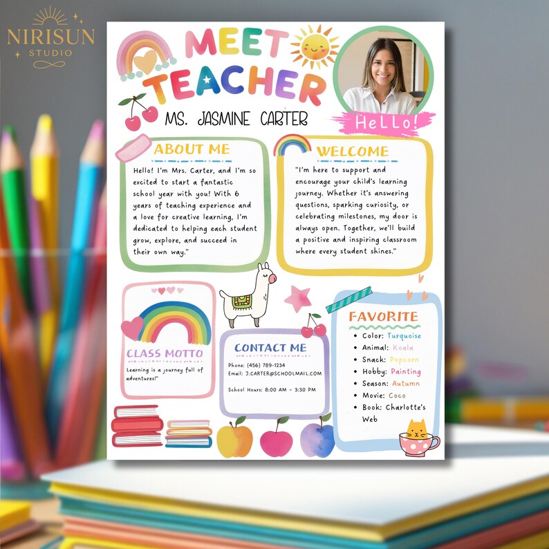 Meet the Teacher Template, Editable Back to School Newsletter, Teacher ...