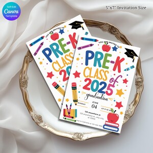 Pre-k Graduation Invitation, Prek Announcement Invite, Preschool ...