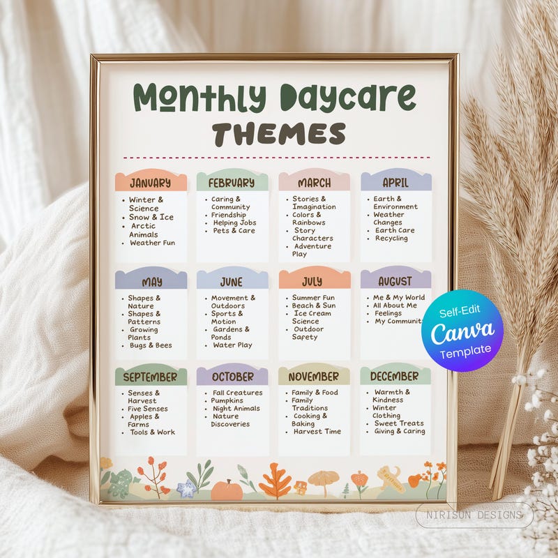 Daycare Monthly Activities - Etsy UK