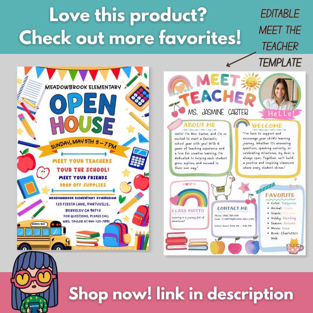 Back to School Flyer, School Open House Flyer, Editable School Flyer ...