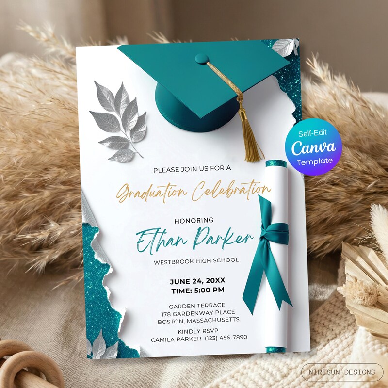 Graduation Invitation Without Picture - Etsy