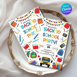 Back to School Invitation, Editable School Event Flyer, End of Summer ...