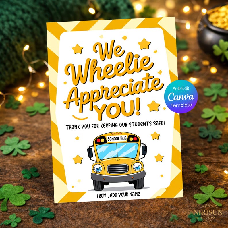 Bus Driver Appreciation Gift Tags: We Wheelie Appreciate You, Bus ...