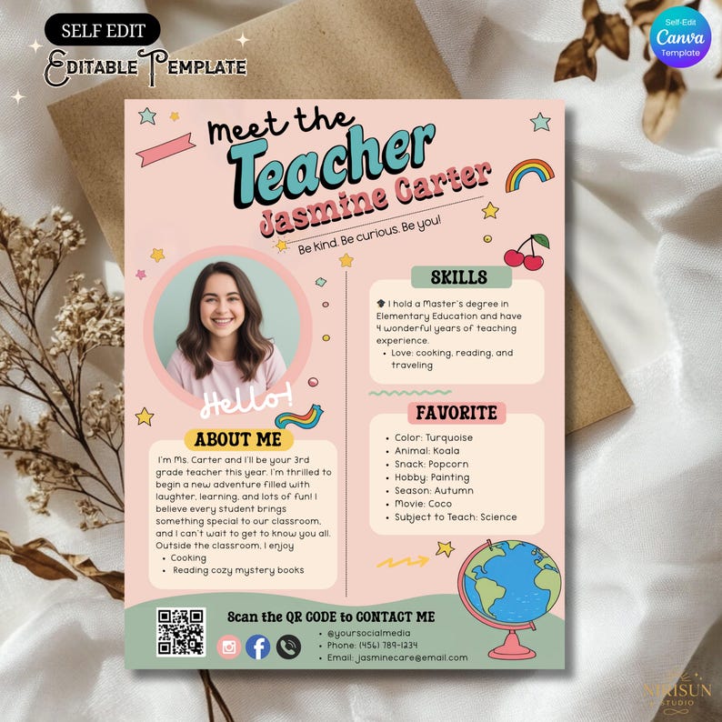 Meet the Teacher Template – Editable Canva Back to School Flyer ...