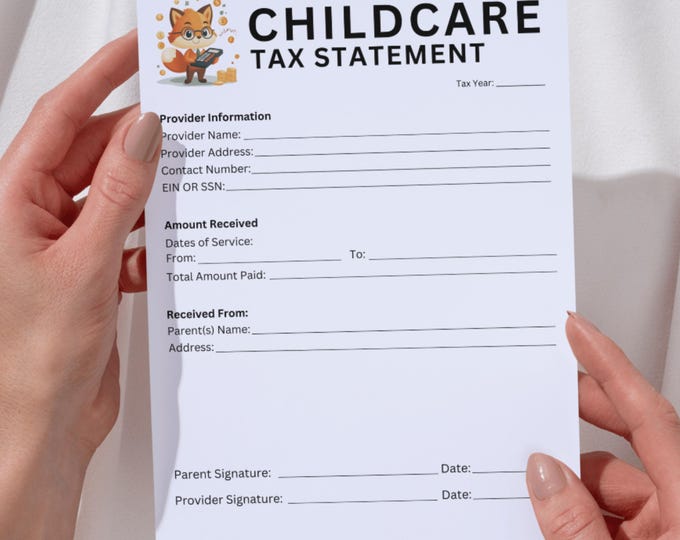 Childcare Receipts for Parents Taxes - Daycare Receipts for Parents ...