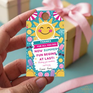 End of Year Thank You Gift Tag, Editable Last Day of School Gift Tag ...
