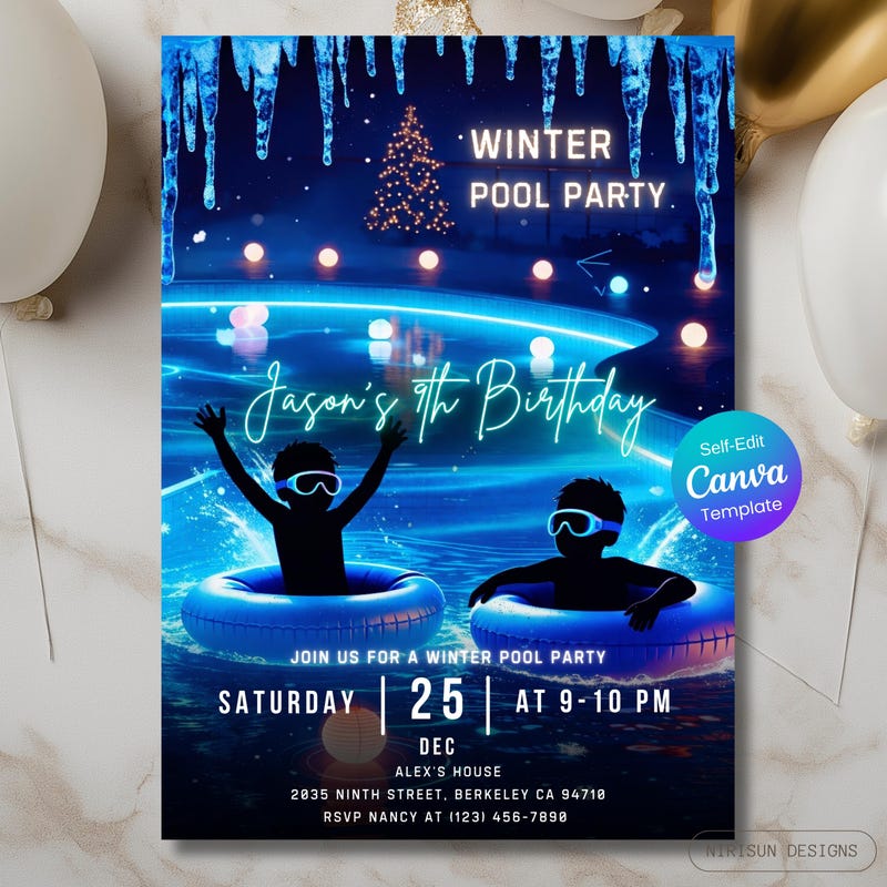 Winter Pool Party - Etsy