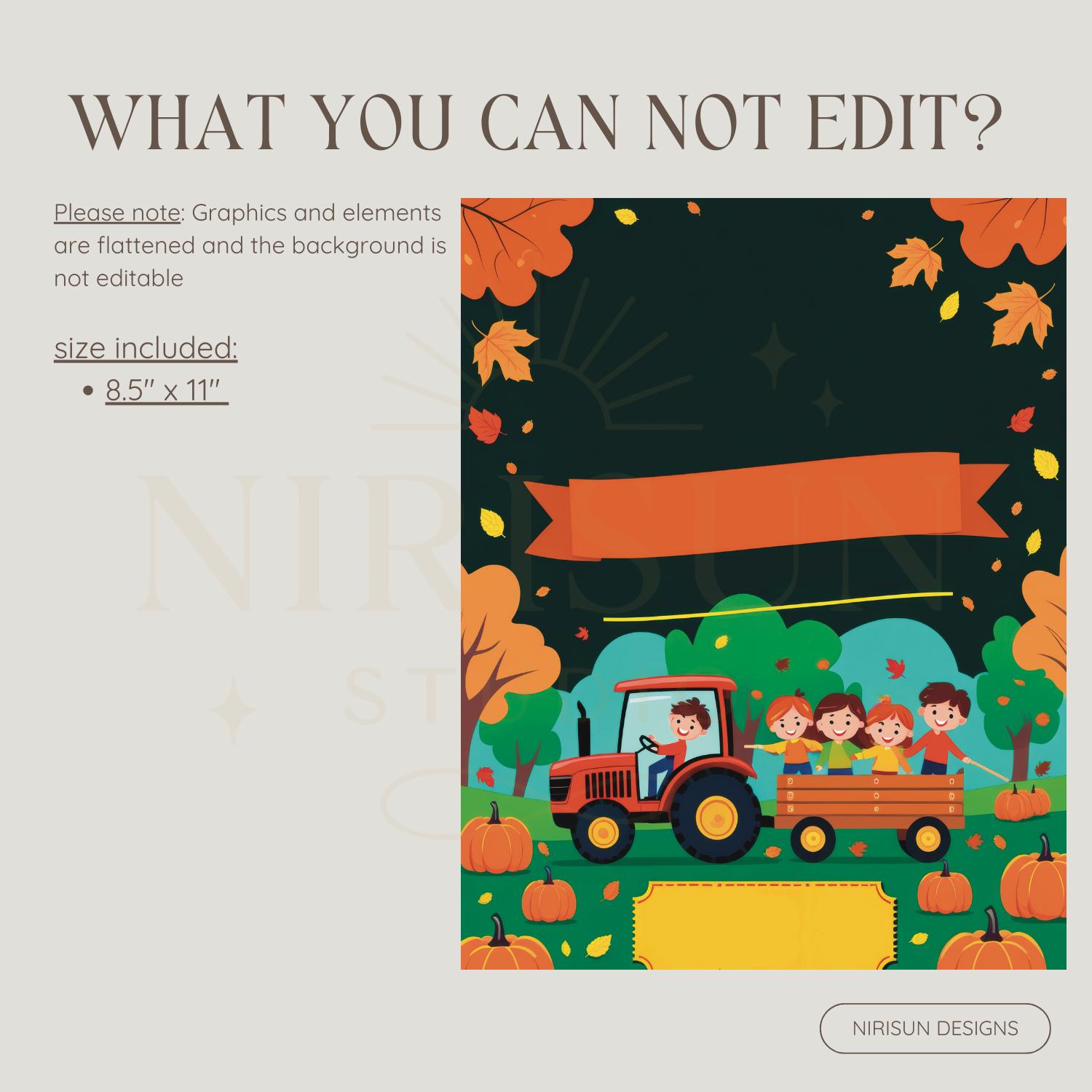 Editable Fall Festival Flyer Template Printable Fall Harvest Poster ...