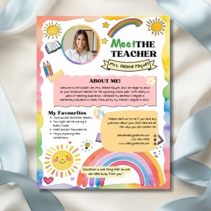 Meet the Teacher Template, Get to Know Teacher Kindergarten Flyer All ...
