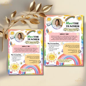 Meet the Teacher Template, Get to Know Teacher Kindergarten Flyer All ...