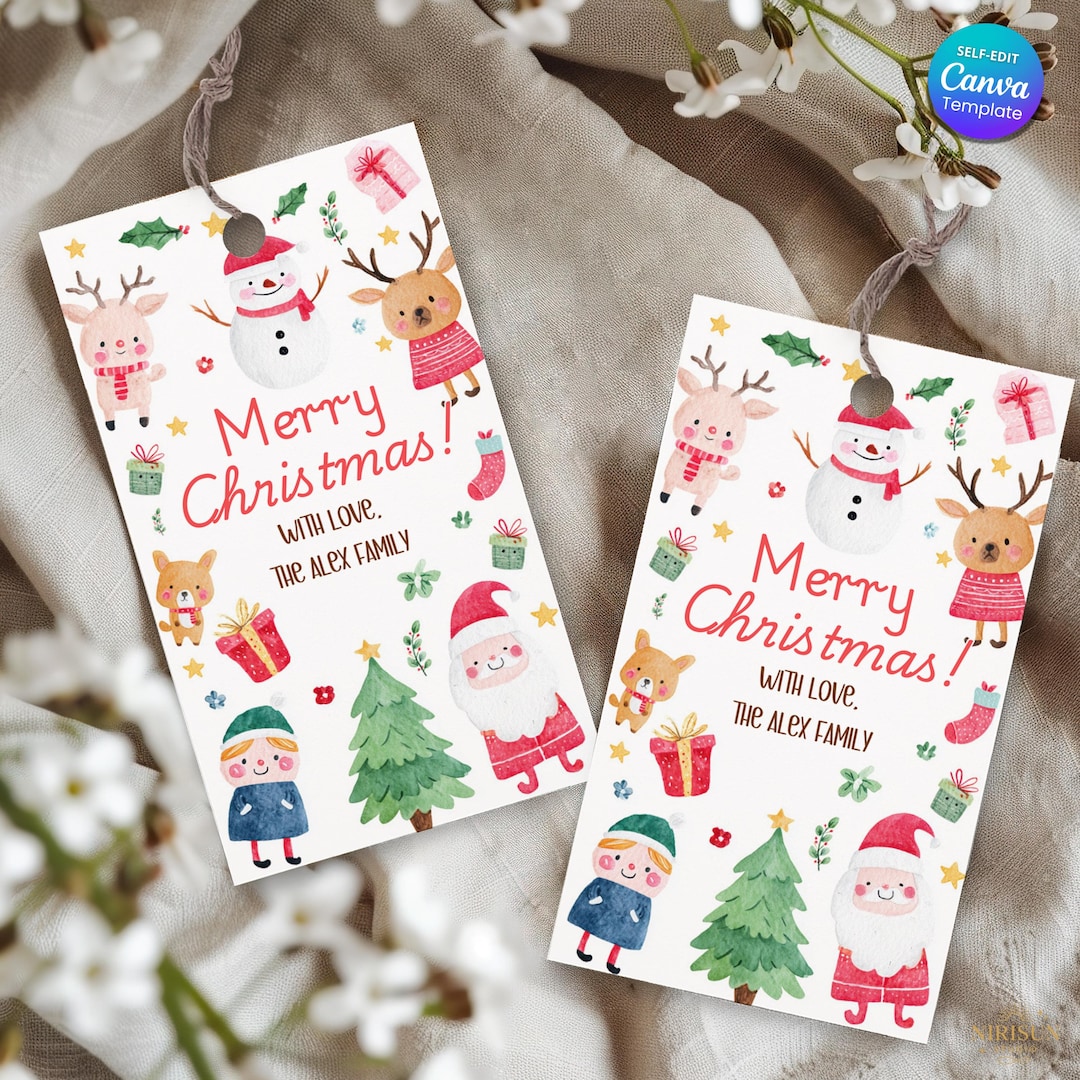 Etiquetas de regalo navideñas: Etiquetas navideñas para dulces en el ...