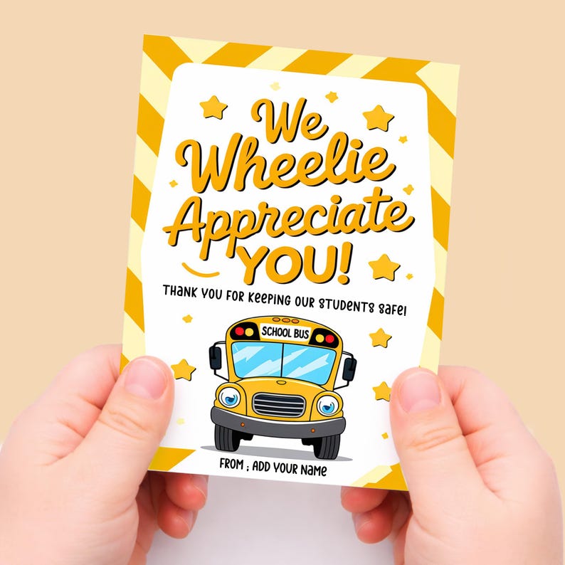 Bus Driver Appreciation Gift Tags: We Wheelie Appreciate You, Bus ...