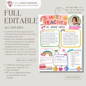 Meet the Teacher Template, Editable Back to School Newsletter, Teacher ...