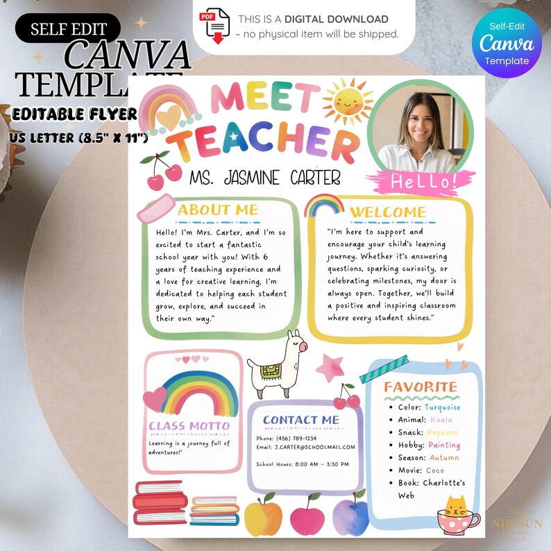 Meet the Teacher Template, Editable Back to School Newsletter, Teacher ...