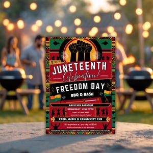 Juneteenth Invitation, Juneteenth BBQ Party Invite, Juneteenth Evite ...