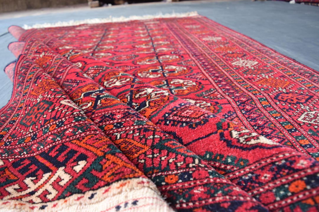 1940's Turkmen Tekke Rug, Antique High Quality Natural Wool Rug ...