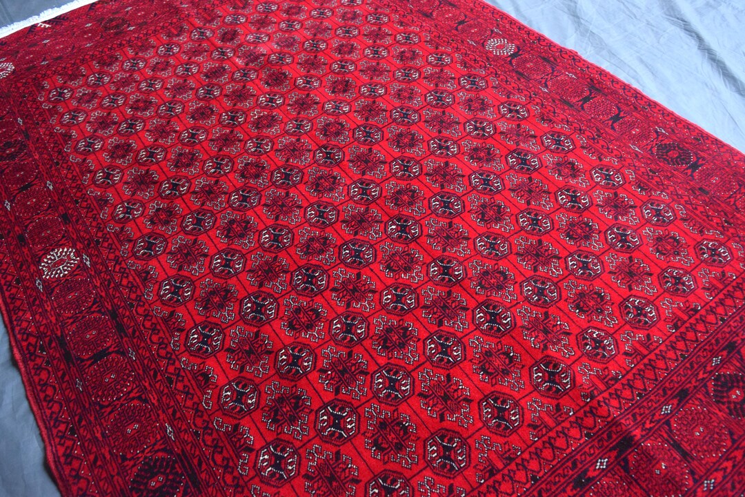 4ft X 6ft High Quality Ethnic Afghan Oriental Handmade Red Area Rug ...