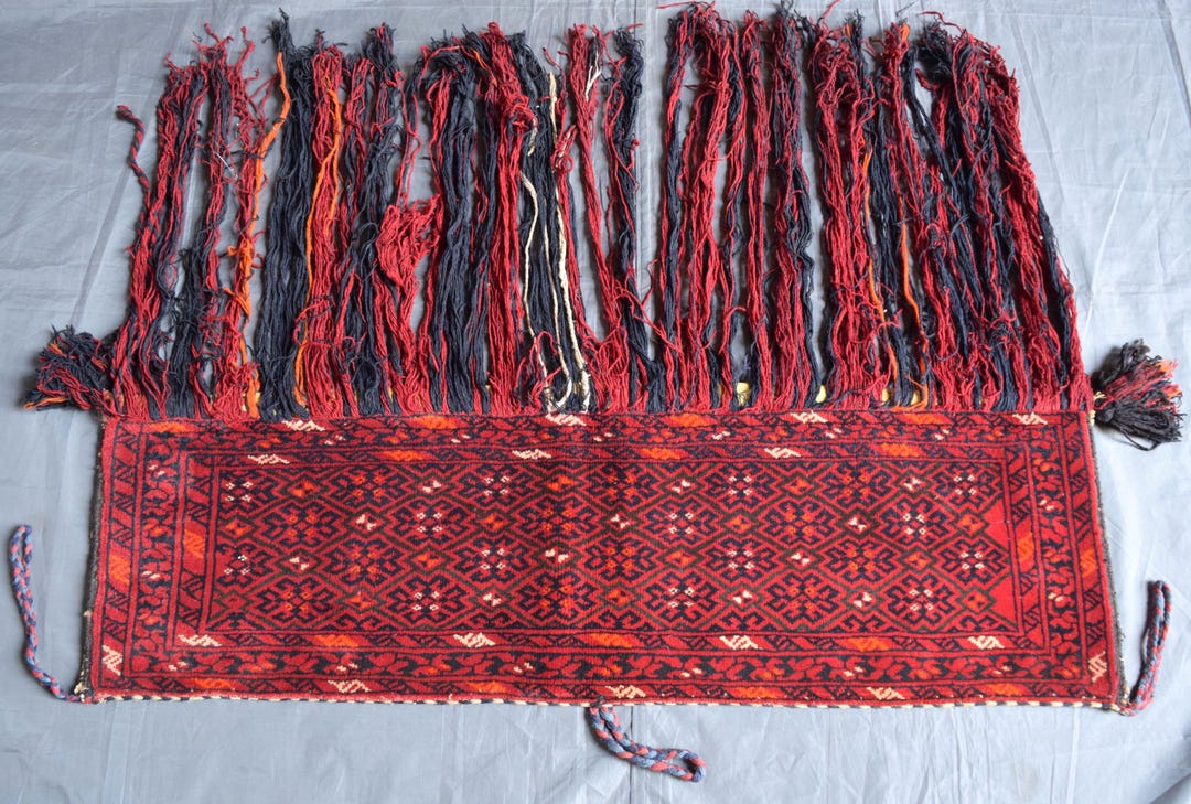 Vintage Turkmen Wool Rug Handmade Afghan Tapestry Authentic Tribal Wall ...