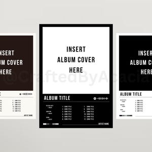Custom Album Cover Posters Printable PDF Printed Posters Minimal Poster ...